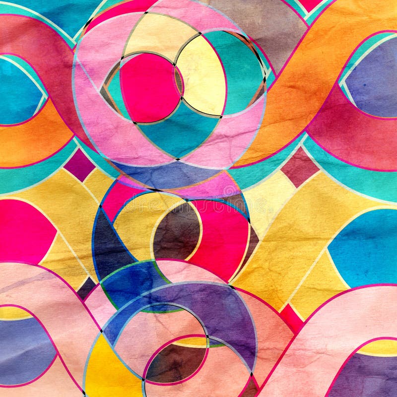 Abstract Watercolor Retro Background Stock Illustration - Illustration ...