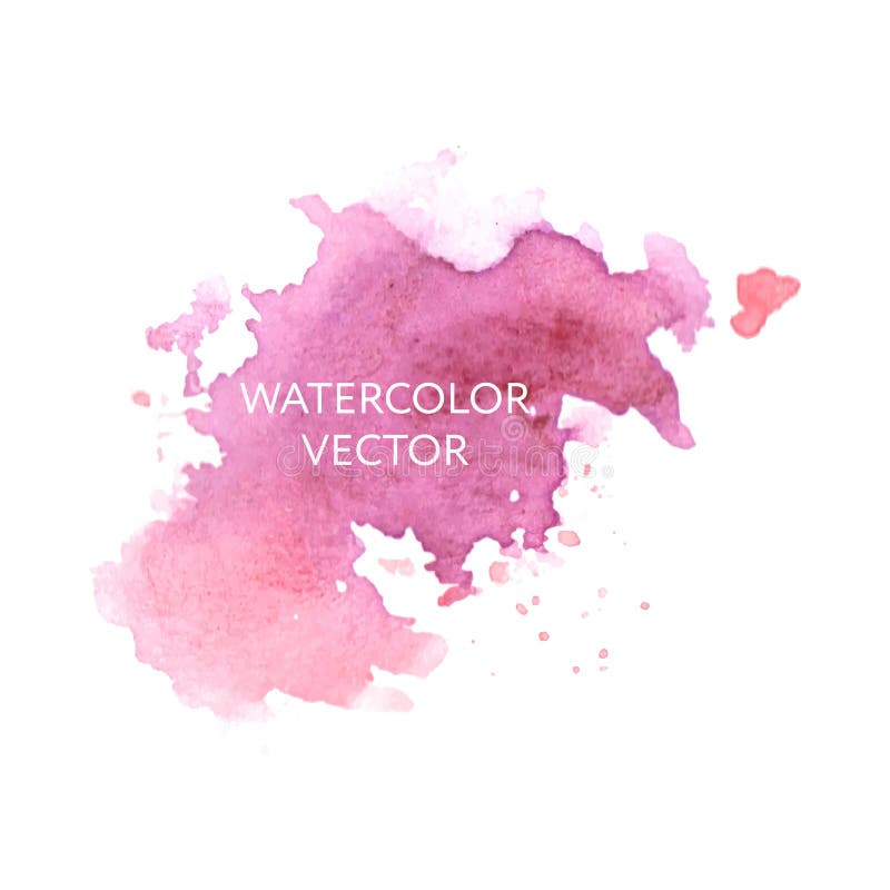 Abstract Watercolor Splash. Watercolor Drop Vector Pink Stock ...