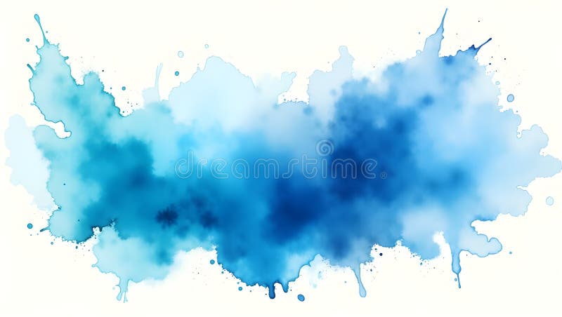 An Abstract Watercolor Splash in Shades of Blue, Turquoise, and White ...