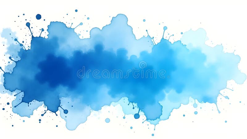 An Abstract Watercolor Splash in Shades of Blue, Turquoise, and White ...