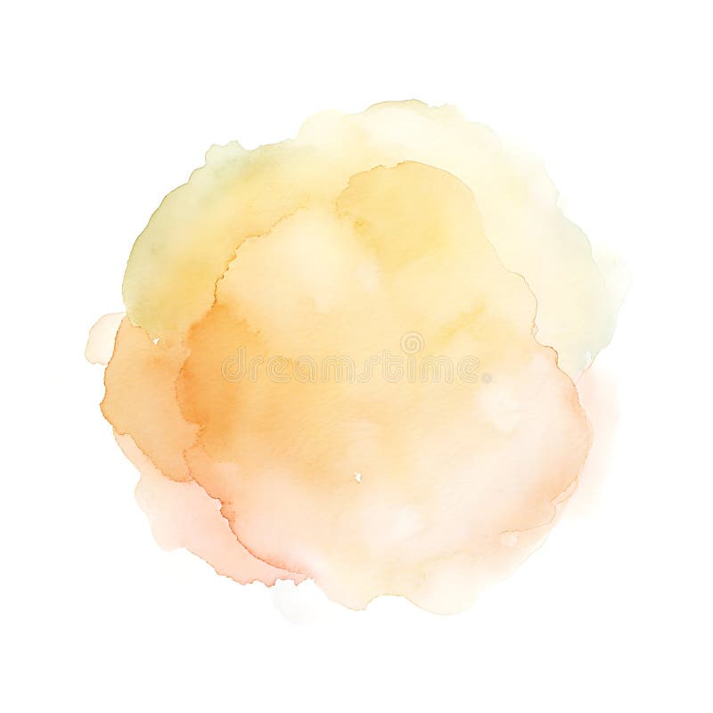 Abstract Watercolor Splash with Soft Yellow and Orange Hues Stock ...