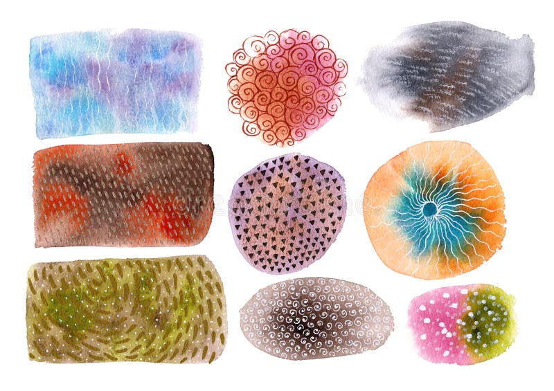 Abstract Watercolor Spots of Different Colors. Textured Background ...