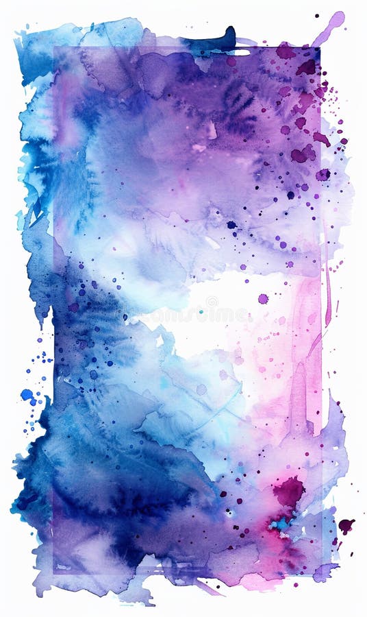 Abstract Watercolor Stains, Multicolored Splatters. Template for Modern ...