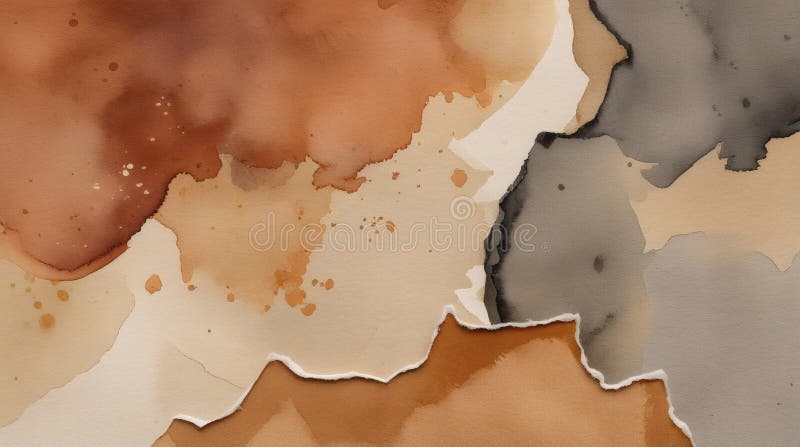 Earthy Neutral Watercolor Texture Terracotta and Warm Gray Tones ...