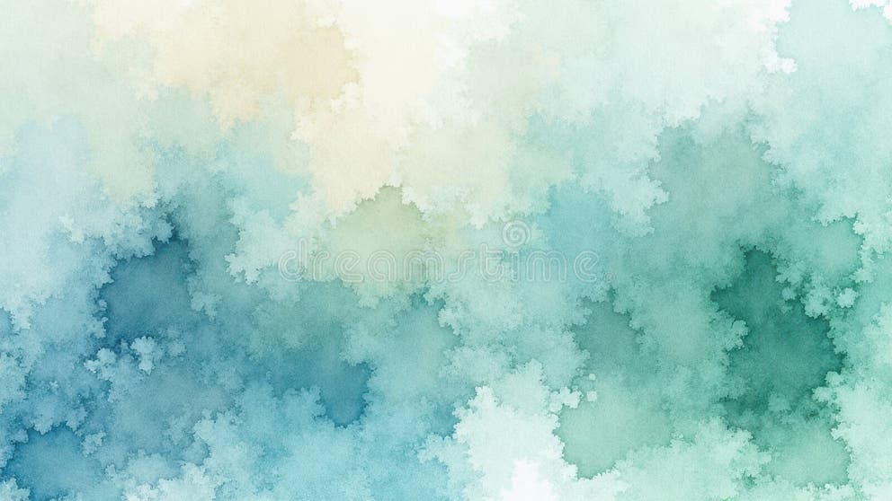 Abstract Watercolor Texture with Soft Blue and Green Tones Stock Photo ...