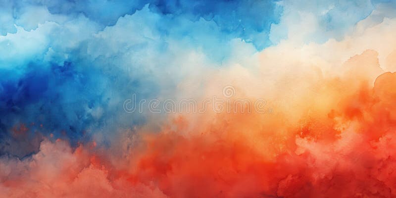 Abstract Watercolor Wash a Blend of Cool and Warm Hues. Generative AI ...