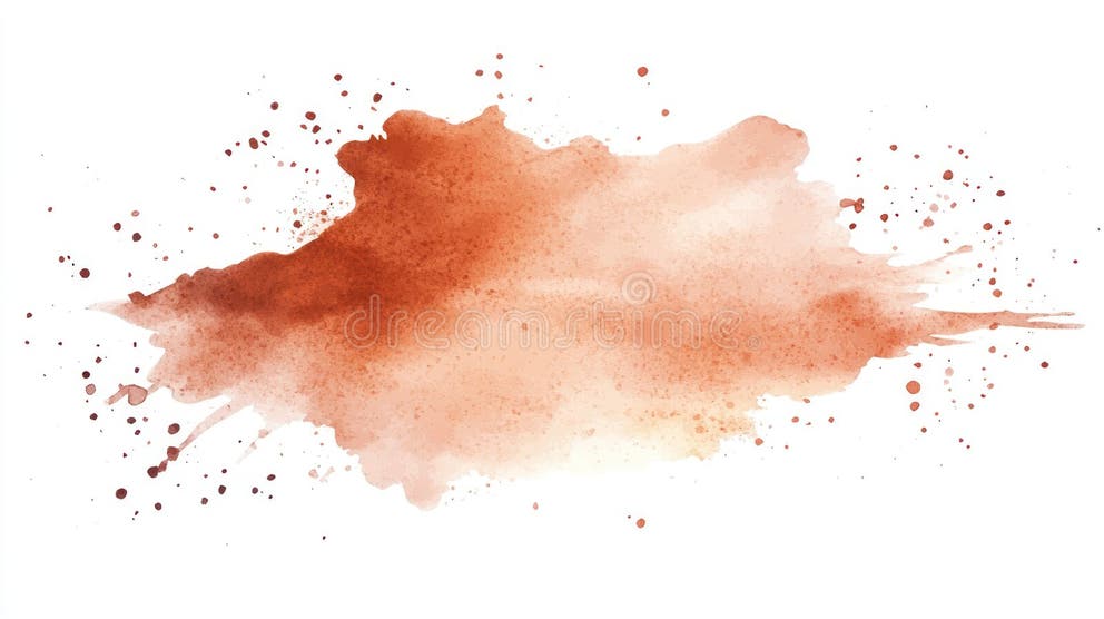 Abstract Watercolor Wash Brown Splashes Texture Stock Illustration ...