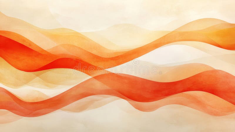 Abstract Watercolor Wave Background Orange Gold Tones Stock ...