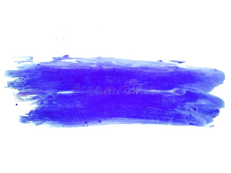 Abstract Watercolor on White Background. Blue Watercolor Scribble ...