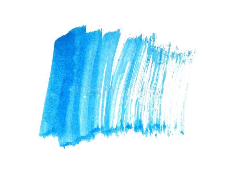 Abstract Watercolor on White Background. Blue Watercolor Scribble ...