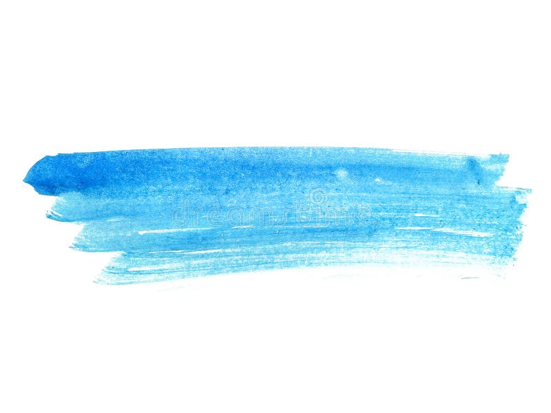 Abstract Watercolor on White Background. Blue Watercolor Scribble ...