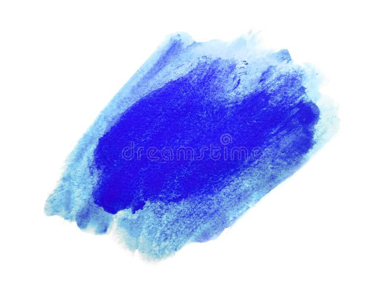 Abstract Watercolor on White Background. Blue Watercolor Scribble ...