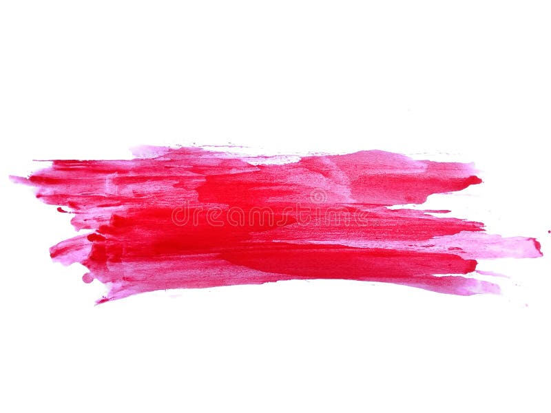Abstract Watercolor on White Background. Red Watercolor Scribble ...