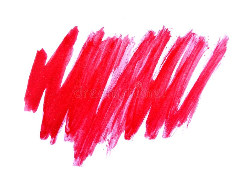 Abstract Watercolor on White Background. Red Watercolor Scribble ...