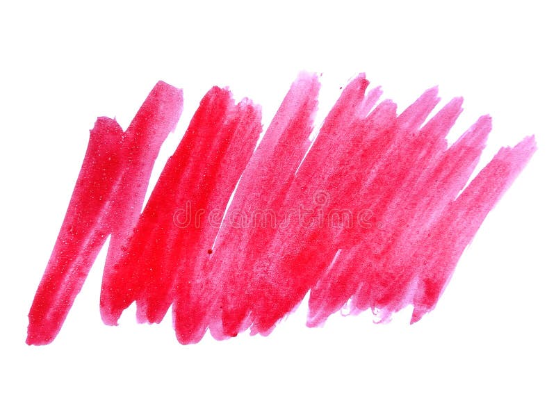 Abstract Watercolor on White Background. Red Watercolor Scribble ...