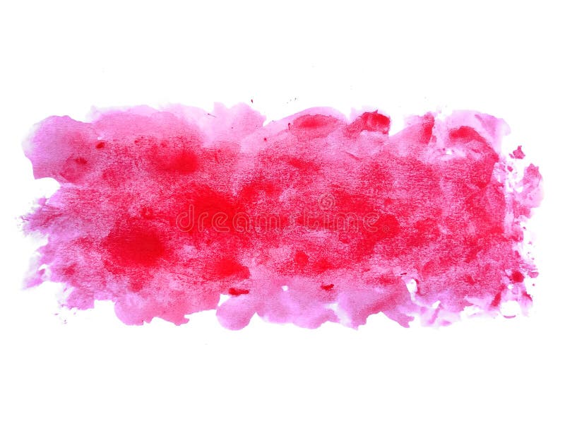 Abstract Watercolor on White Background. Red Watercolor Scribble ...