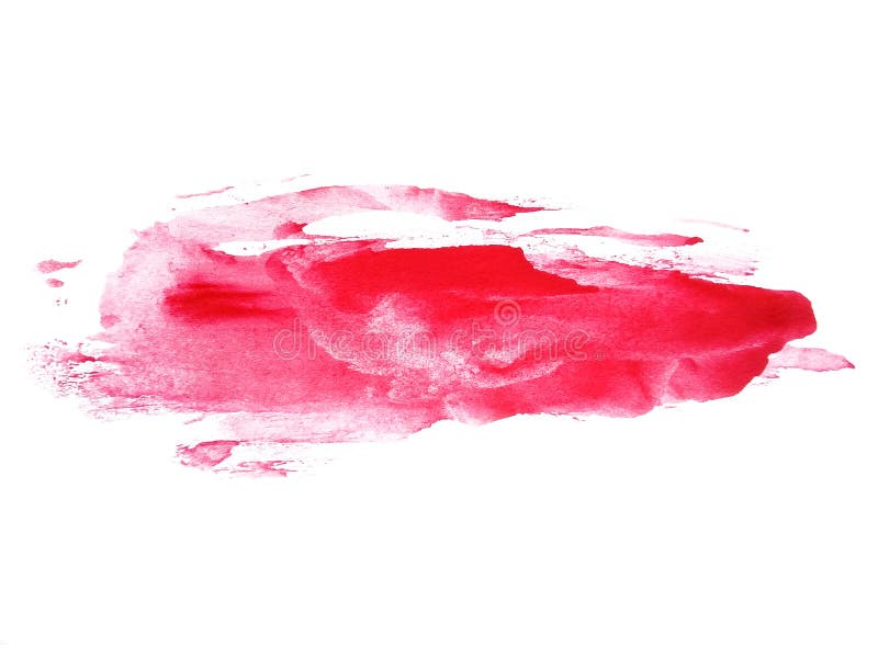 Abstract Watercolor on White Background. Red Watercolor Scribble ...