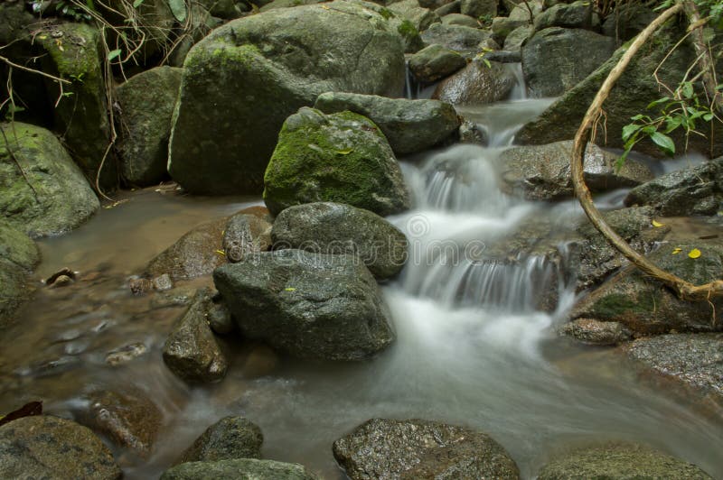 Abstract Waterfall from Ravine in Forest Stock Image - Image of nature ...
