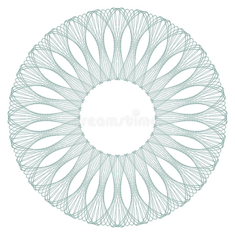 Abstract Watermark Guilloche Elements. Certificate Design. Line Round ...