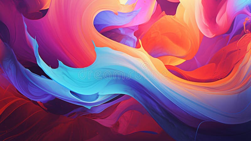 Abstract Wave Art Generated AI Stock Illustration - Illustration of ...