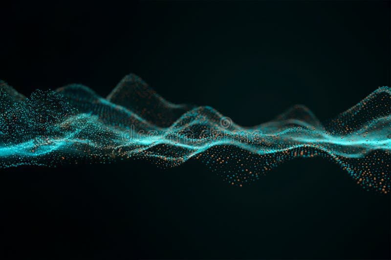 Abstract Wave Artificial Intelligence. Futuristic Point Wave. Abstract ...