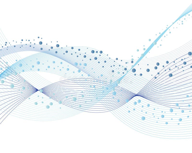 Abstract Blue Wave Circle Pattern Background Stock Vector ...