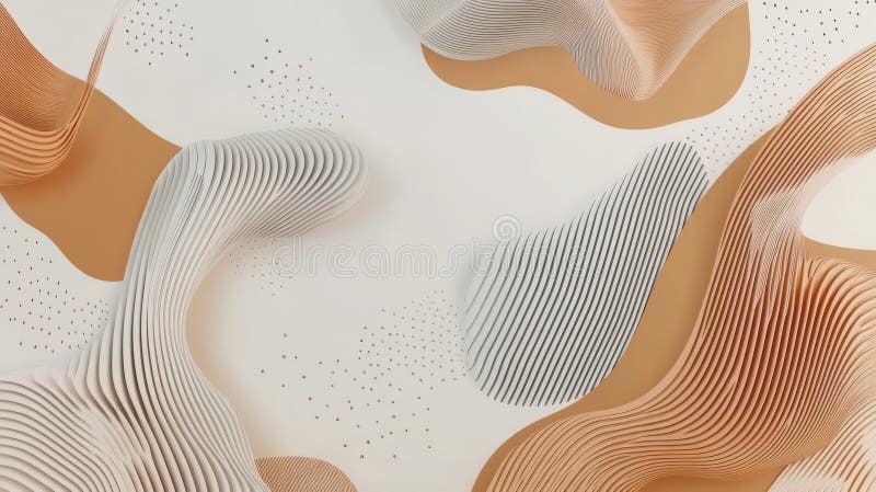 Abstract Wave Background in Beige for Minimalist Style Stock Image ...