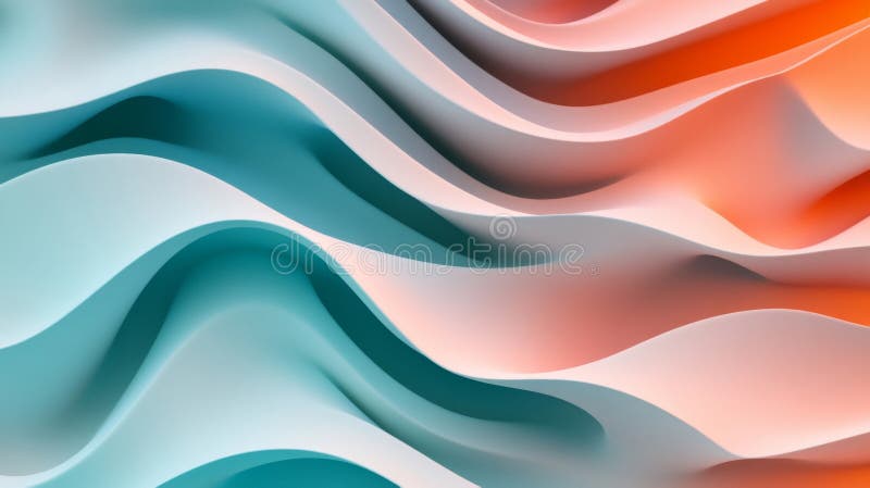 Abstract Wave Background with Blue and Orange Gradient Stock ...