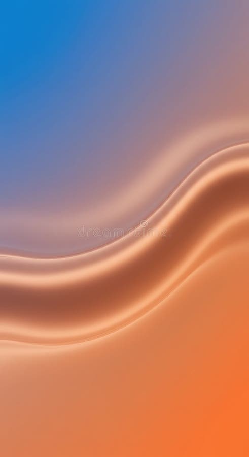 Abstract Wave Background with Blue Orange Gradient Stock Illustration ...