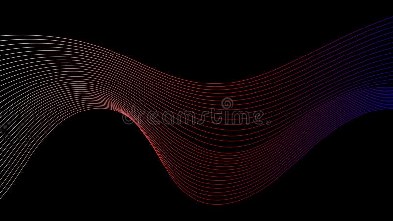 Abstract Wave Background. Dynamic Flowing Wave Lines Design Element ...