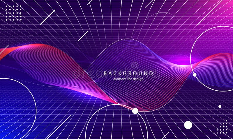 Abstract Wave Background. Element for Design. Digital Frequency Track ...