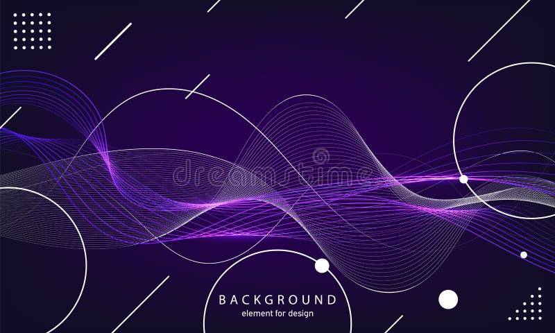 Abstract Wave Background. Element for Design. Digital Frequency Track ...