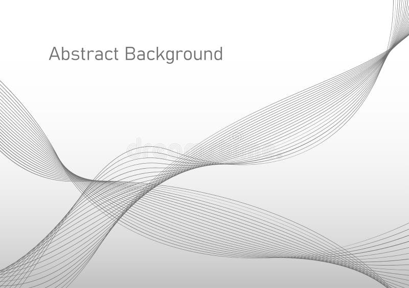 Abstract Wave Background, Flowing Wave Line Gray Color on Grey Gradient ...