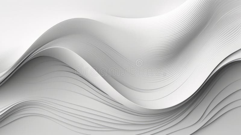 Abstract Wave Background. Minimal White Geometric Wall Stock ...