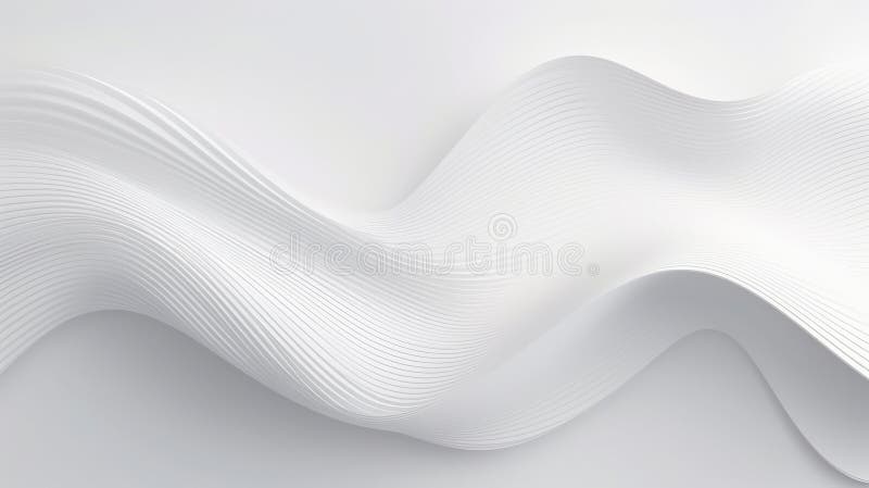 Abstract Wave Background. Minimal White Geometric Wall Stock ...