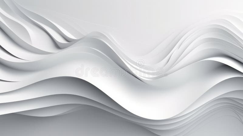 Abstract Wave Background. Minimal White Geometric Wall Stock ...
