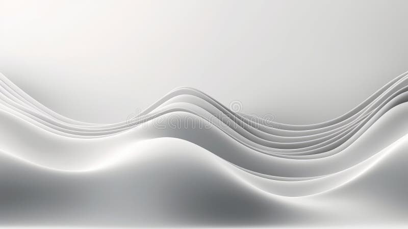 Abstract Wave Background. Minimal White Geometric Wall Stock ...