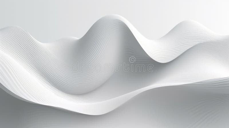 Abstract Wave Background. Minimal White Geometric Wall Stock ...