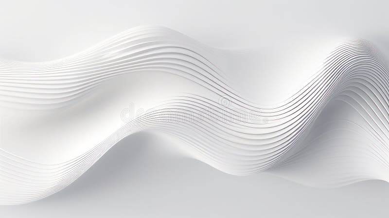 Abstract Wave Background. Minimal White Geometric Wall Stock ...