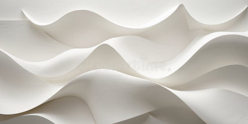 Abstract Wave Background - Minimal White Geometric Wallpaper Stock ...