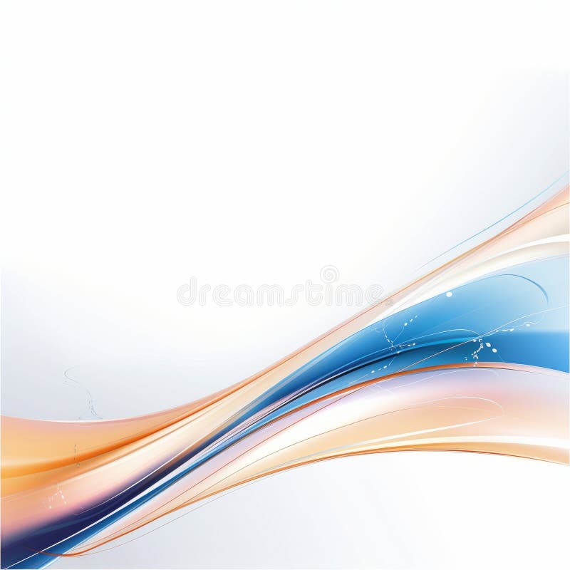 Abstract Wave Background with Orange Blue and White Colors Stock ...