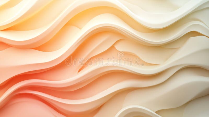 Abstract Wave Background with Orange and Cream Gradient Stock ...