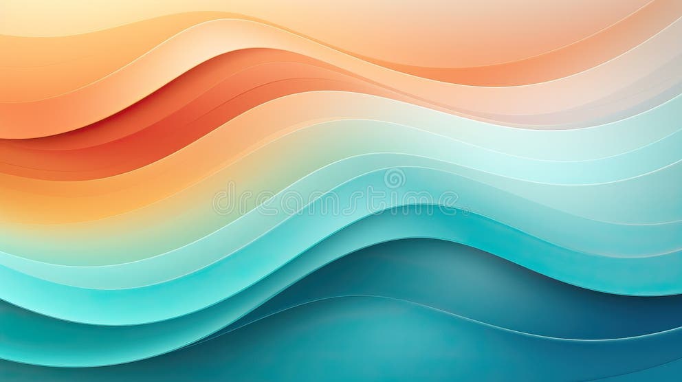 Abstract Wave Background with Pastel Colors Stock Illustration ...