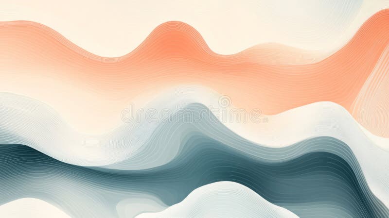Abstract Wave Background with Pastel Colors and Organic Texture Stock ...