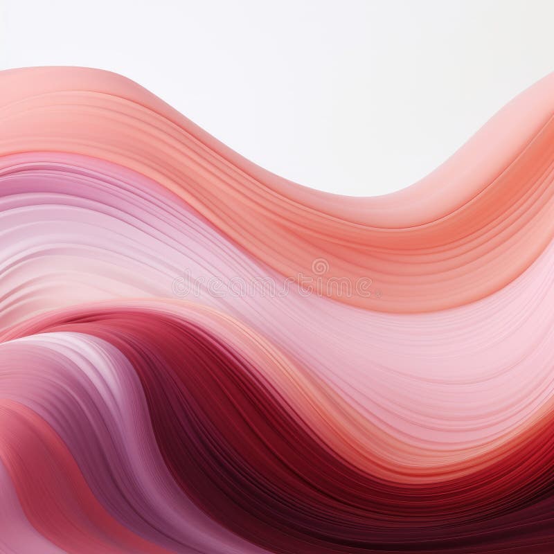 Abstract Wave Background with Pink and Red Colors Stock Illustration ...