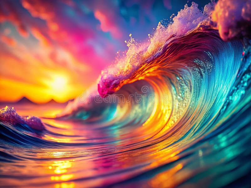 Abstract Wave Background with TiltShift Effect Fluid Shapes for Modern ...