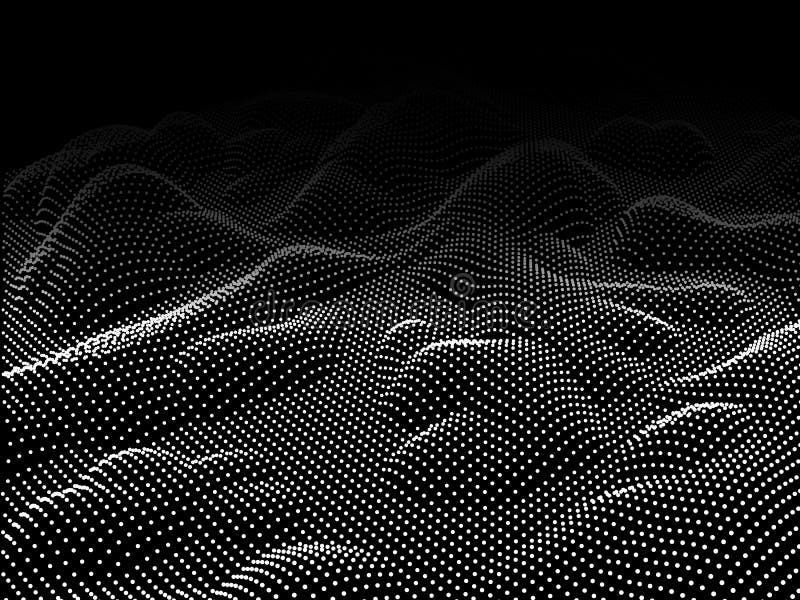 Abstract Wave Background. Wavy Structure with Dots Stock Vector ...