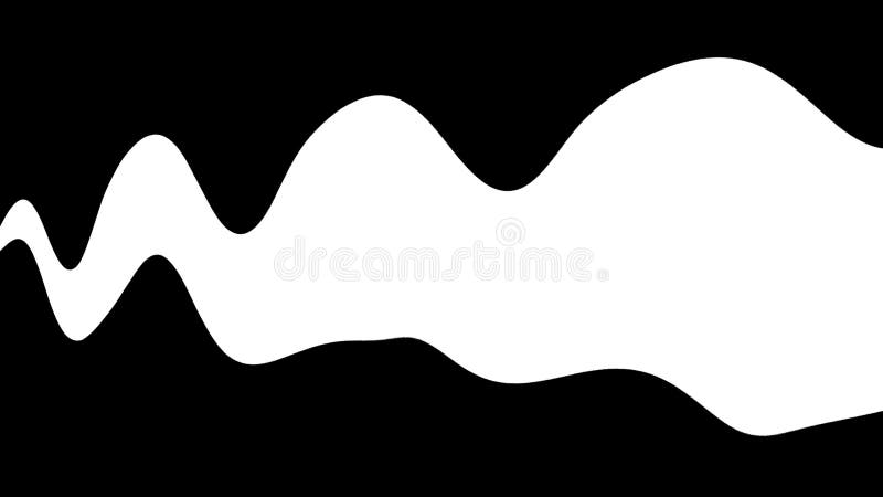 Abstract Wave Black and White Motion Graphic Loop Stock Footage - Video ...