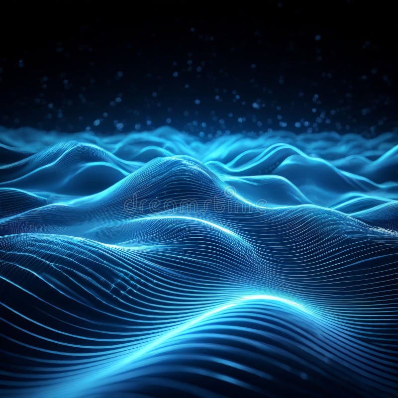Abstract Wave Blue Background Stock Illustration - Illustration of ...