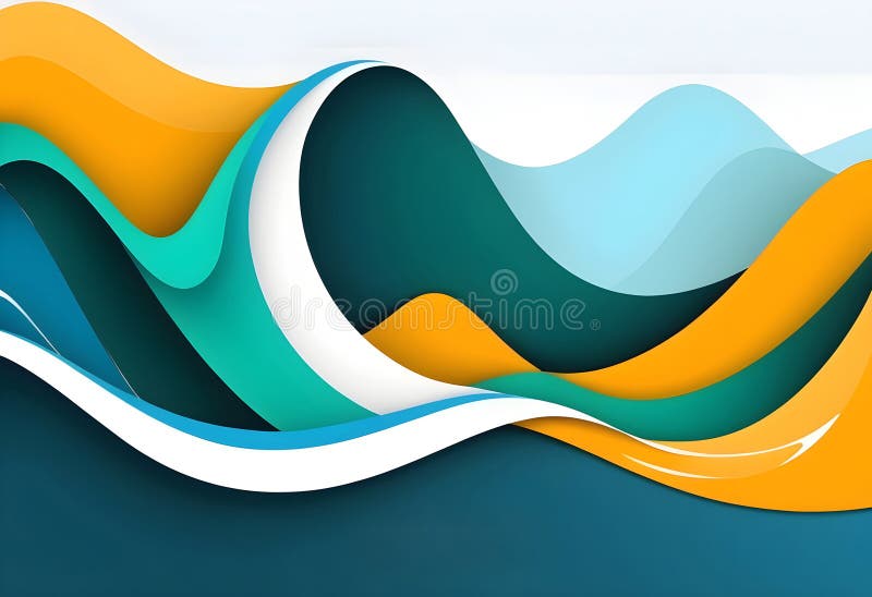 An Abstract Wave in Blue and White Frame with a Place for the Text the ...